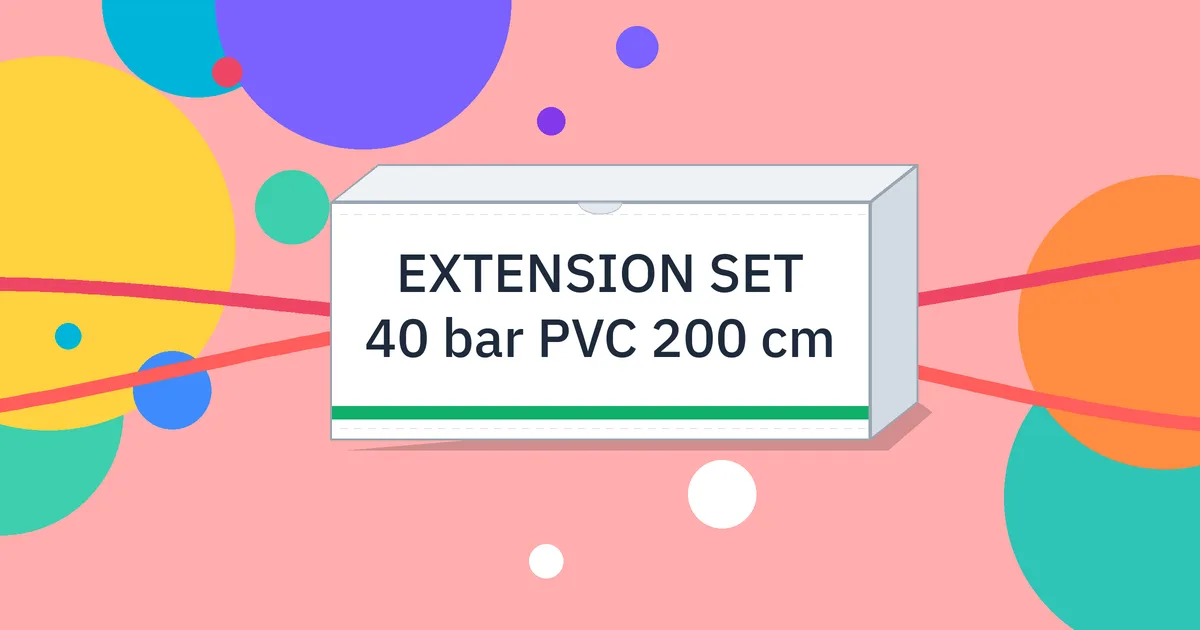 Symbolbild: Packung mit der Aufschrift EXTENSION SET 40 bar PVC 200 cm (PZN 12495113) – Verfügbarkeit und Bezug in Apotheken in Frankfurt am Main