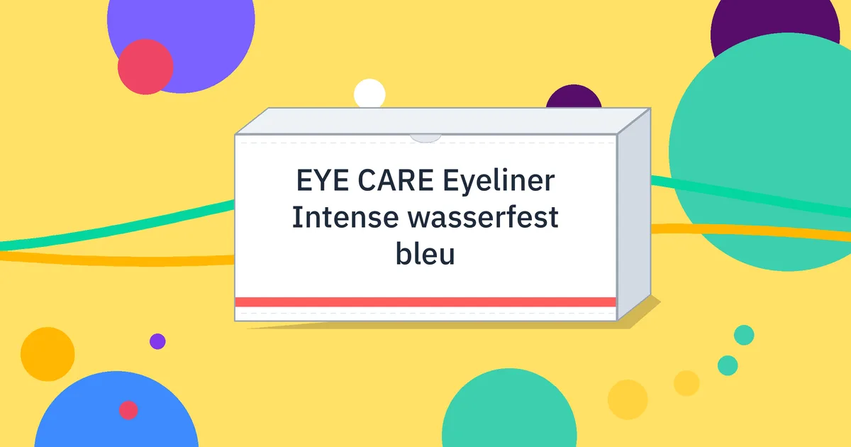 Symbolbild: Packung mit der Aufschrift EYE CARE Eyeliner Intense wasserfest bleu (PZN 18413286) – Verfügbarkeit und Bezug in Apotheken in Frankfurt am Main