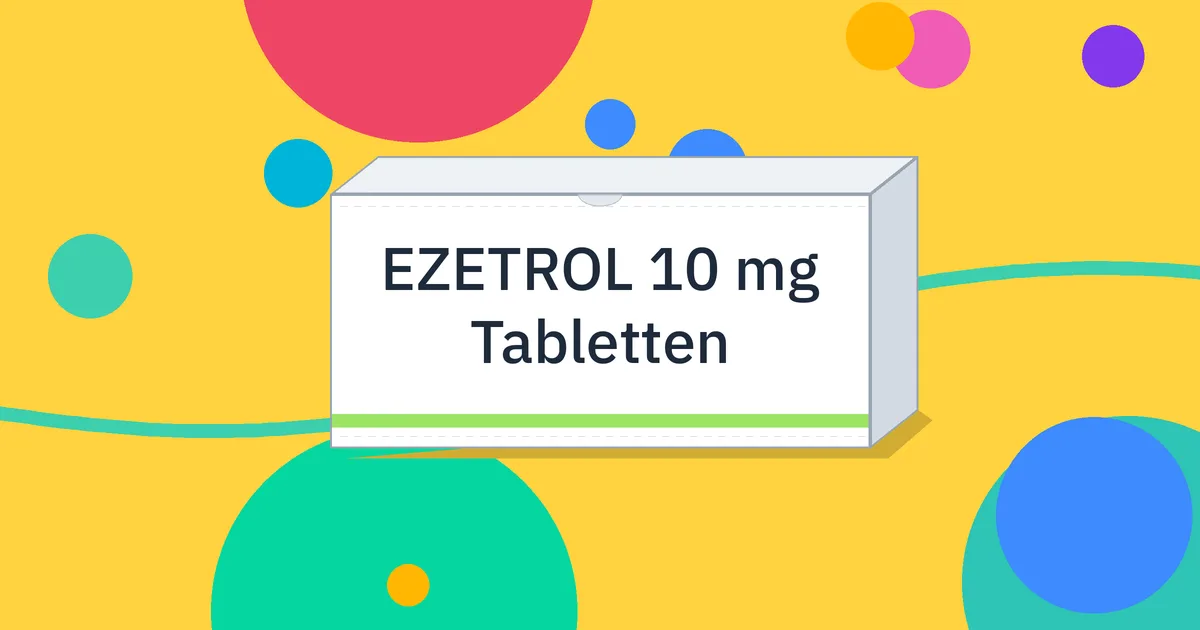 Symbolbild: Packung mit der Aufschrift EZETROL 10 mg Tabletten (PZN 15658219) – Verfügbarkeit und Bezug in Apotheken in Frankfurt am Main