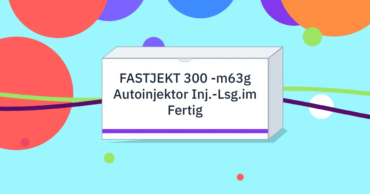Symbolbild: Packung mit der Aufschrift FASTJEKT 300 -m63g Autoinjektor Inj.-Lsg.im Fertig (PZN 19989284) – Verfügbarkeit und Bezug in Apotheken in Frankfurt am Main
