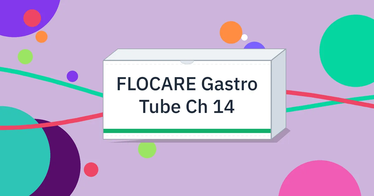 Symbolbild: Packung mit der Aufschrift FLOCARE Gastro Tube Ch 14 (PZN 07442238) – Verfügbarkeit und Bezug in Apotheken in Frankfurt am Main