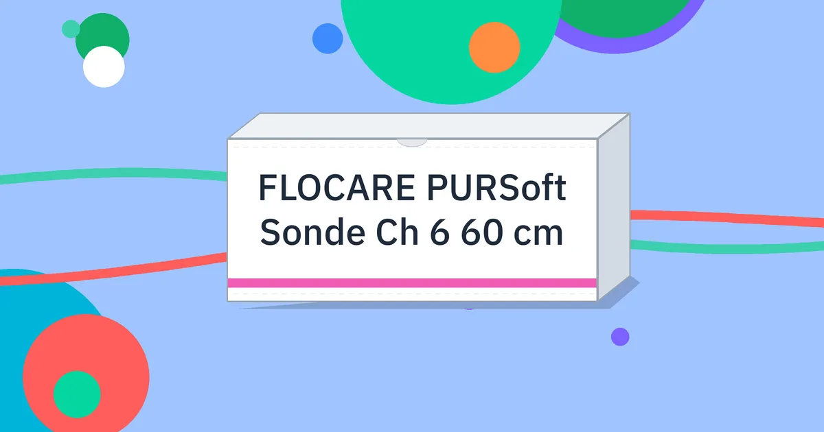 Symbolbild: Packung mit der Aufschrift FLOCARE PURSoft Sonde Ch 6 60 cm (PZN 10185845) – Verfügbarkeit und Bezug in Apotheken in Frankfurt am Main