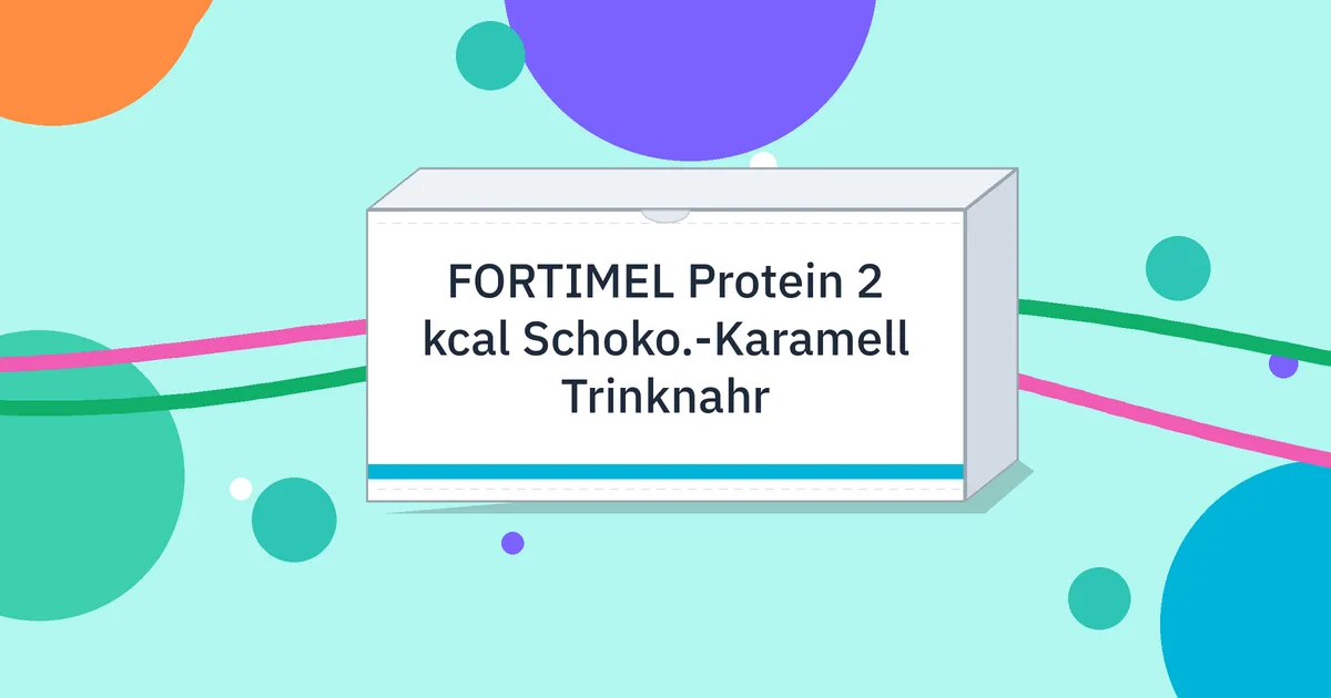 Symbolbild: Packung mit der Aufschrift FORTIMEL Protein 2 kcal Schoko.-Karamell Trinknahr (PZN 19460572) – Verfügbarkeit und Bezug in Apotheken in Frankfurt am Main