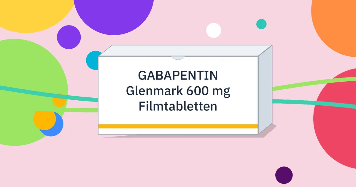 Symbolbild: Packung mit der Aufschrift GABAPENTIN Glenmark 600 mg Filmtabletten (PZN 13589566) – Verfügbarkeit und Bezug in Apotheken in Frankfurt am Main