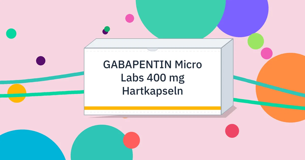 Symbolbild: Packung mit der Aufschrift GABAPENTIN Micro Labs 400 mg Hartkapseln (PZN 10517135) – Verfügbarkeit und Bezug in Apotheken in Frankfurt am Main