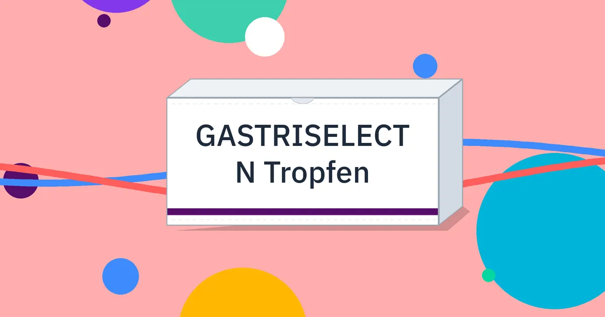 Symbolbild: Packung mit der Aufschrift GASTRISELECT N Tropfen (PZN 00834840) – Verfügbarkeit und Bezug in Apotheken in Frankfurt am Main