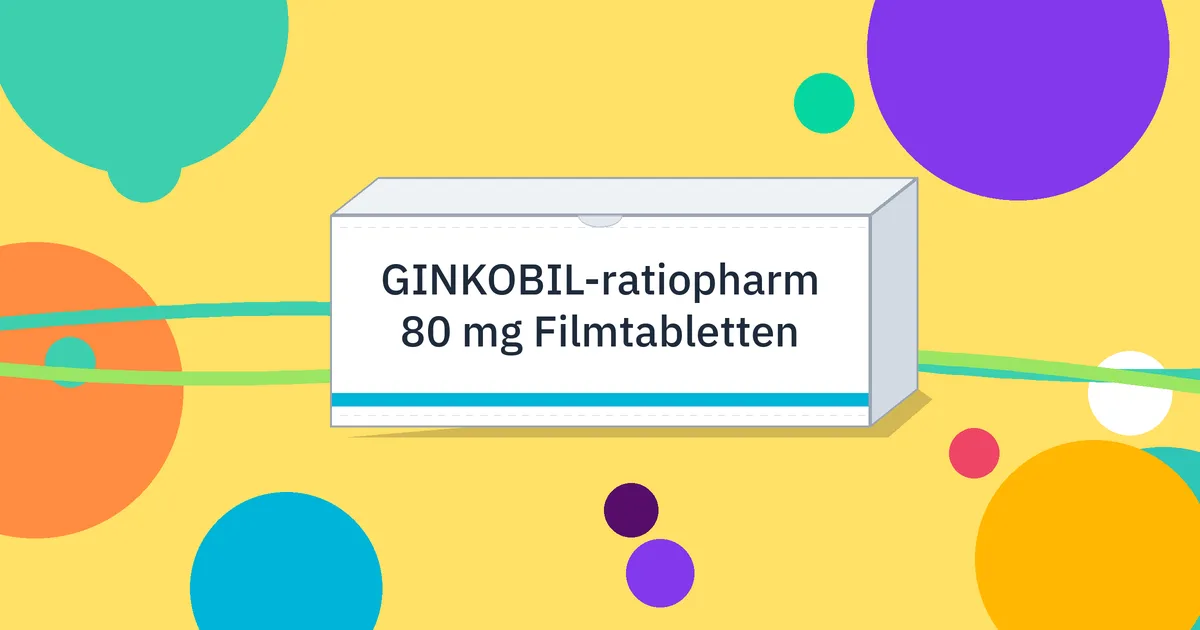 Symbolbild: Packung mit der Aufschrift GINKOBIL-ratiopharm 80 mg Filmtabletten (PZN 06680823) – Verfügbarkeit und Bezug in Apotheken in Frankfurt am Main