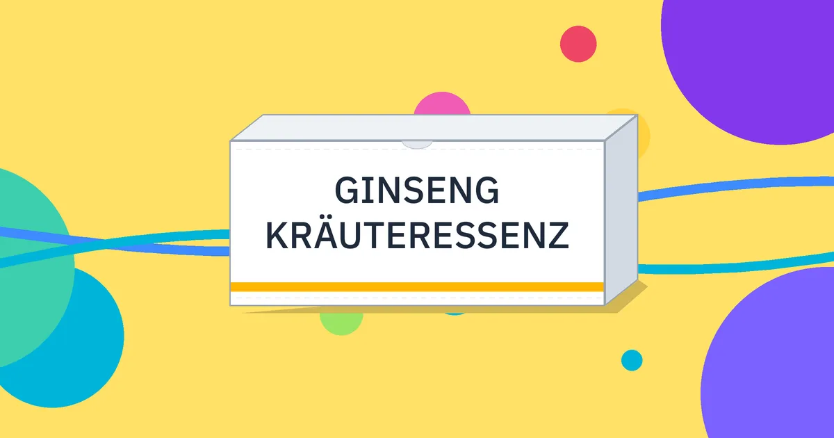 Symbolbild: Packung mit der Aufschrift GINSENG KRÄUTERESSENZ (PZN 13819724) – Verfügbarkeit und Bezug in Apotheken in Frankfurt am Main