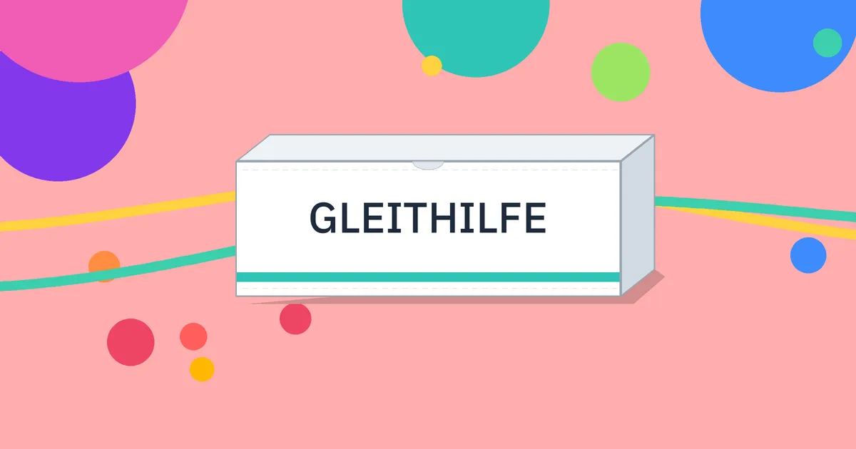 Symbolbild: Packung mit der Aufschrift GLEITHILFE (PZN 04888407) – Verfügbarkeit und Bezug in Apotheken in Frankfurt am Main