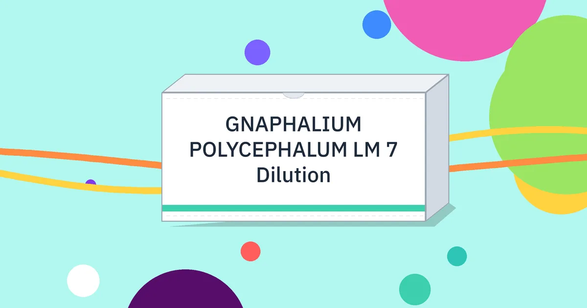 Symbolbild: Packung mit der Aufschrift GNAPHALIUM POLYCEPHALUM LM 7 Dilution (PZN 13545043) – Verfügbarkeit und Bezug in Apotheken in Frankfurt am Main