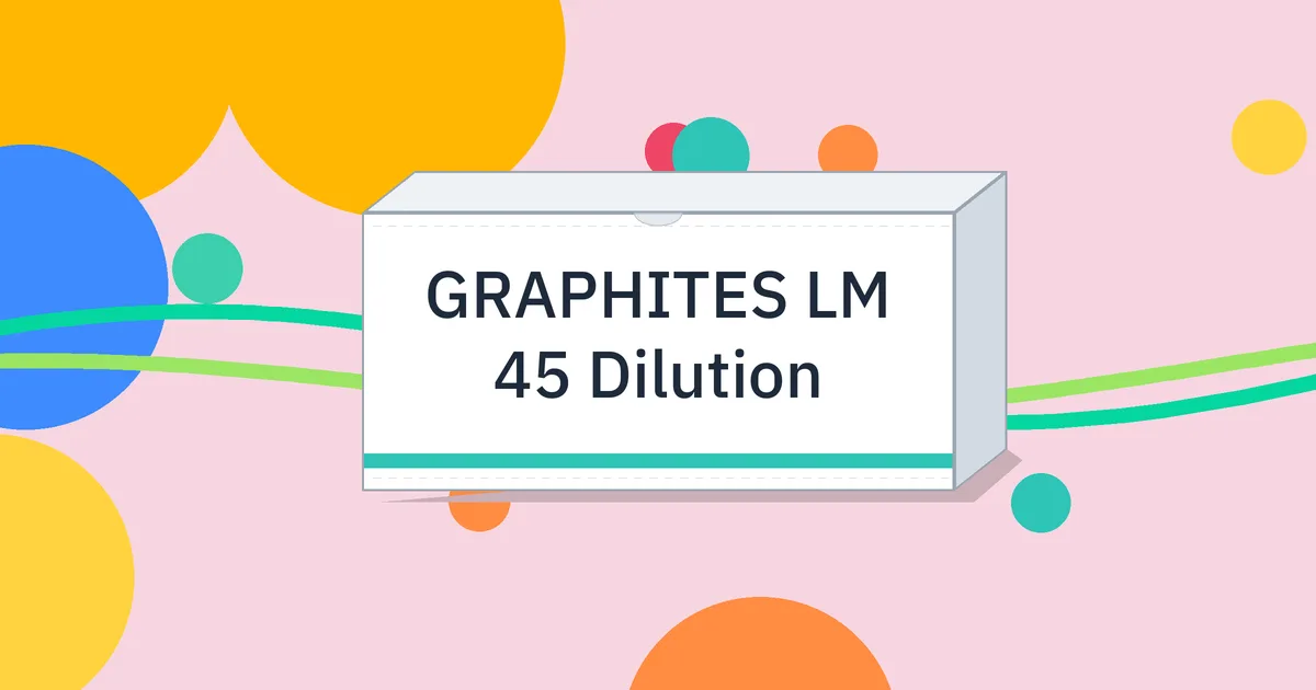 Symbolbild: Packung mit der Aufschrift GRAPHITES LM 45 Dilution (PZN 12881945) – Verfügbarkeit und Bezug in Apotheken in Frankfurt am Main
