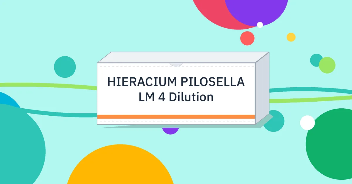 Symbolbild: Packung mit der Aufschrift HIERACIUM PILOSELLA LM 4 Dilution (PZN 13553373) – Verfügbarkeit und Bezug in Apotheken in Frankfurt am Main