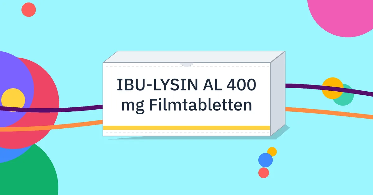 Symbolbild: Packung mit der Aufschrift IBU-LYSIN AL 400 mg Filmtabletten (PZN 18021273) – Verfügbarkeit und Bezug in Apotheken in Frankfurt am Main