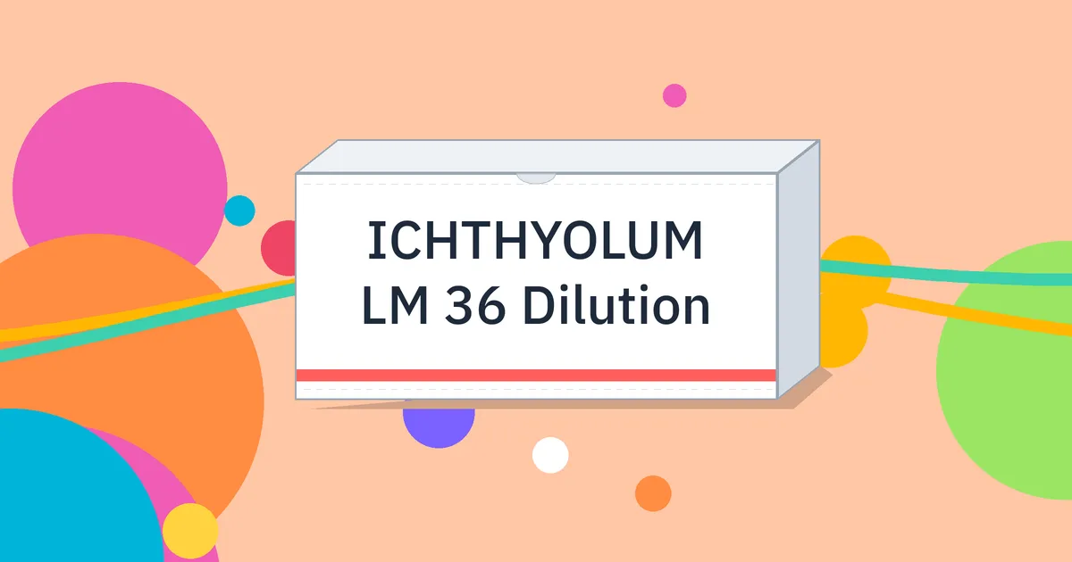Symbolbild: Packung mit der Aufschrift ICHTHYOLUM LM 36 Dilution (PZN 13558838) – Verfügbarkeit und Bezug in Apotheken in Frankfurt am Main