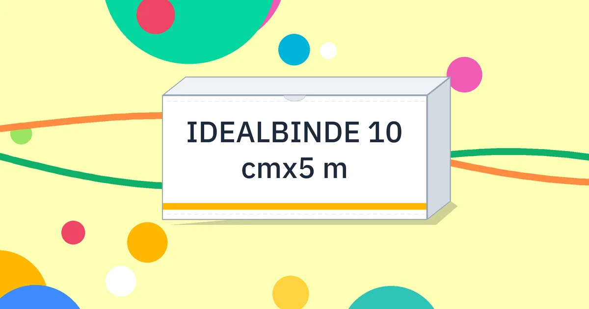Symbolbild: Packung mit der Aufschrift IDEALBINDE 10 cmx5 m (PZN 07095860) – Verfügbarkeit und Bezug in Apotheken in Frankfurt am Main