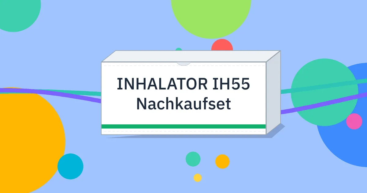 Symbolbild: Packung mit der Aufschrift INHALATOR IH55 Nachkaufset (PZN 18054568) – Verfügbarkeit und Bezug in Apotheken in Frankfurt am Main