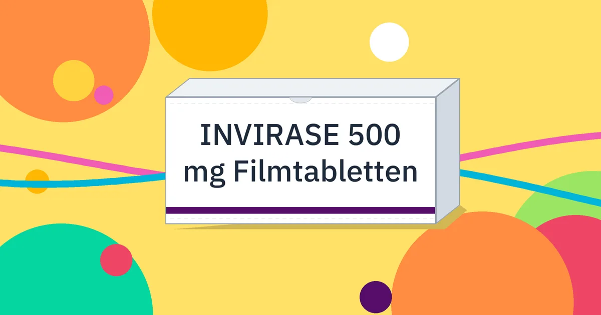 Symbolbild: Packung mit der Aufschrift INVIRASE 500 mg Filmtabletten (PZN 10319760) – Verfügbarkeit und Bezug in Apotheken in Frankfurt am Main