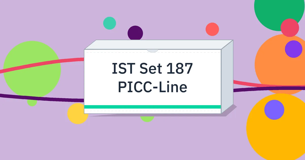 Symbolbild: Packung mit der Aufschrift IST Set 187 PICC-Line (PZN 19990376) – Verfügbarkeit und Bezug in Apotheken in Frankfurt am Main