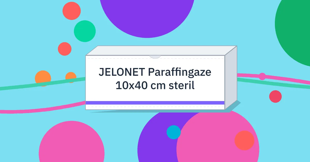 Symbolbild: Packung mit der Aufschrift JELONET Paraffingaze 10x40 cm steril (PZN 16349012) – Verfügbarkeit und Bezug in Apotheken in Frankfurt am Main