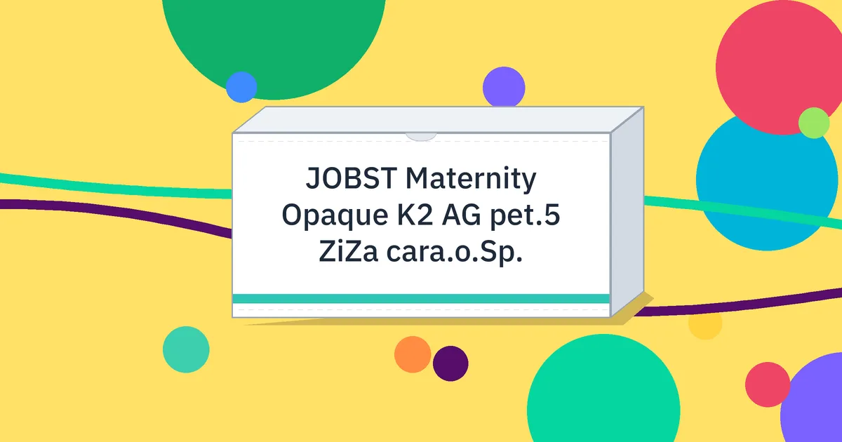 Symbolbild: Packung mit der Aufschrift JOBST Maternity Opaque K2 AG pet.5 ZiZa cara.o.Sp. (PZN 15851399) – Verfügbarkeit und Bezug in Apotheken in Frankfurt am Main