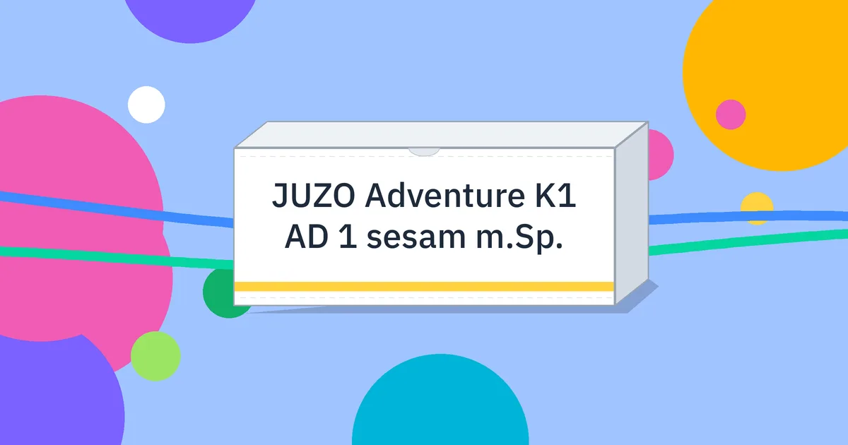 Symbolbild: Packung mit der Aufschrift JUZO Adventure K1 AD 1 sesam m.Sp. (PZN 16492034) – Verfügbarkeit und Bezug in Apotheken in Frankfurt am Main