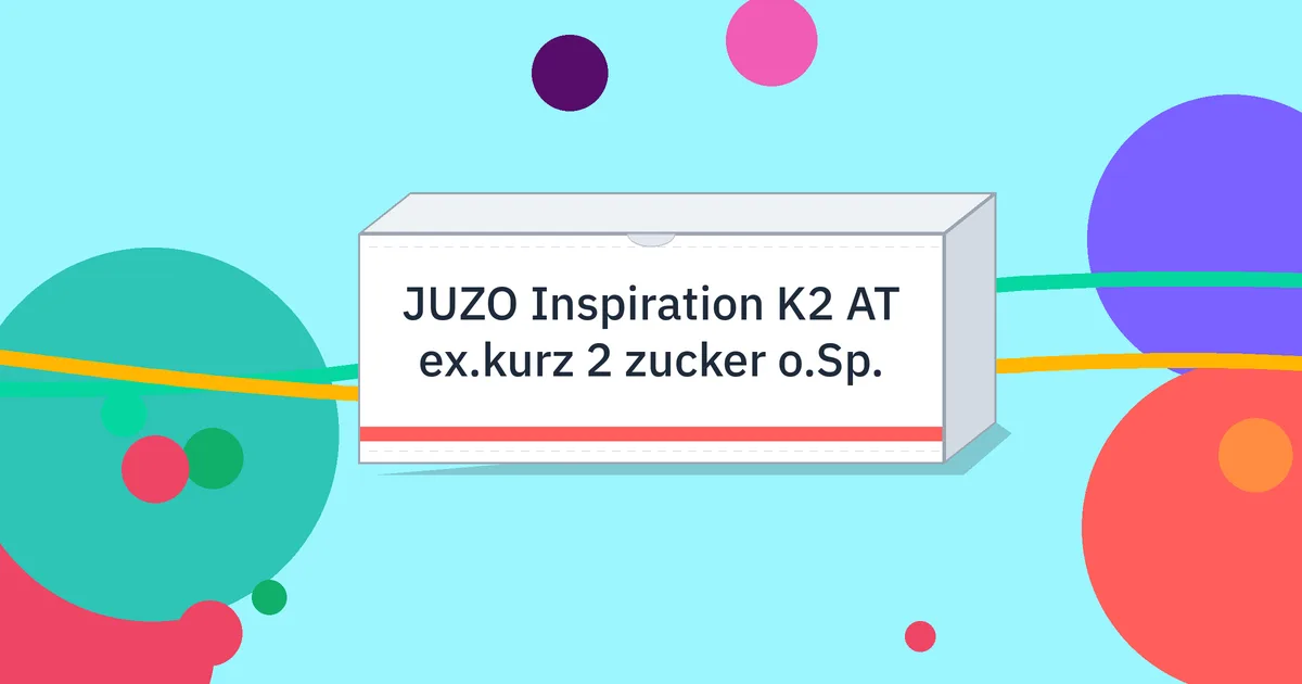 Symbolbild: Packung mit der Aufschrift JUZO Inspiration K2 AT ex.kurz 2 zucker o.Sp. (PZN 14932061) – Verfügbarkeit und Bezug in Apotheken in Frankfurt am Main