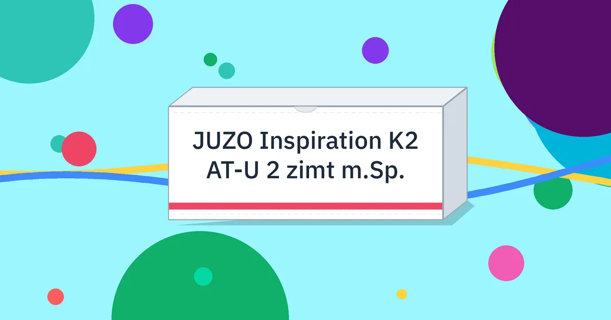 Symbolbild: Packung mit der Aufschrift JUZO Inspiration K2 AT-U 2 zimt m.Sp. (PZN 14927628) – Verfügbarkeit und Bezug in Apotheken in Frankfurt am Main
