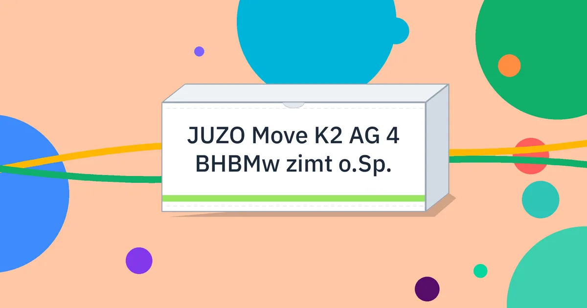 Symbolbild: Packung mit der Aufschrift JUZO Move K2 AG 4 BHBMw zimt o.Sp. (PZN 18526843) – Verfügbarkeit und Bezug in Apotheken in Frankfurt am Main