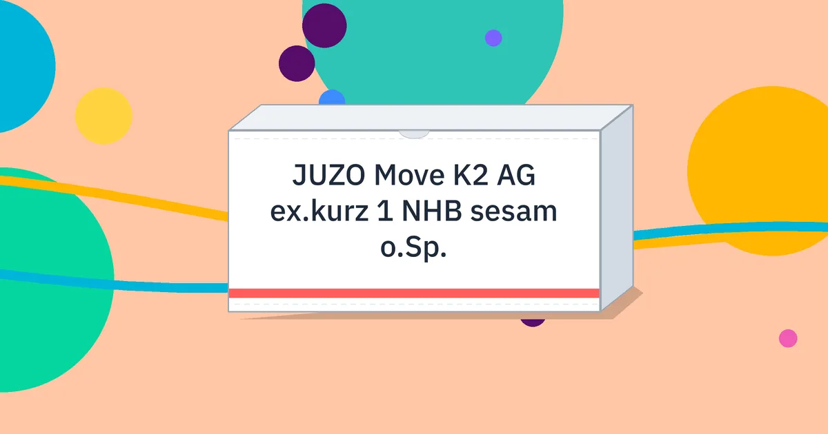 Symbolbild: Packung mit der Aufschrift JUZO Move K2 AG ex.kurz 1 NHB sesam o.Sp. (PZN 18533671) – Verfügbarkeit und Bezug in Apotheken in Frankfurt am Main