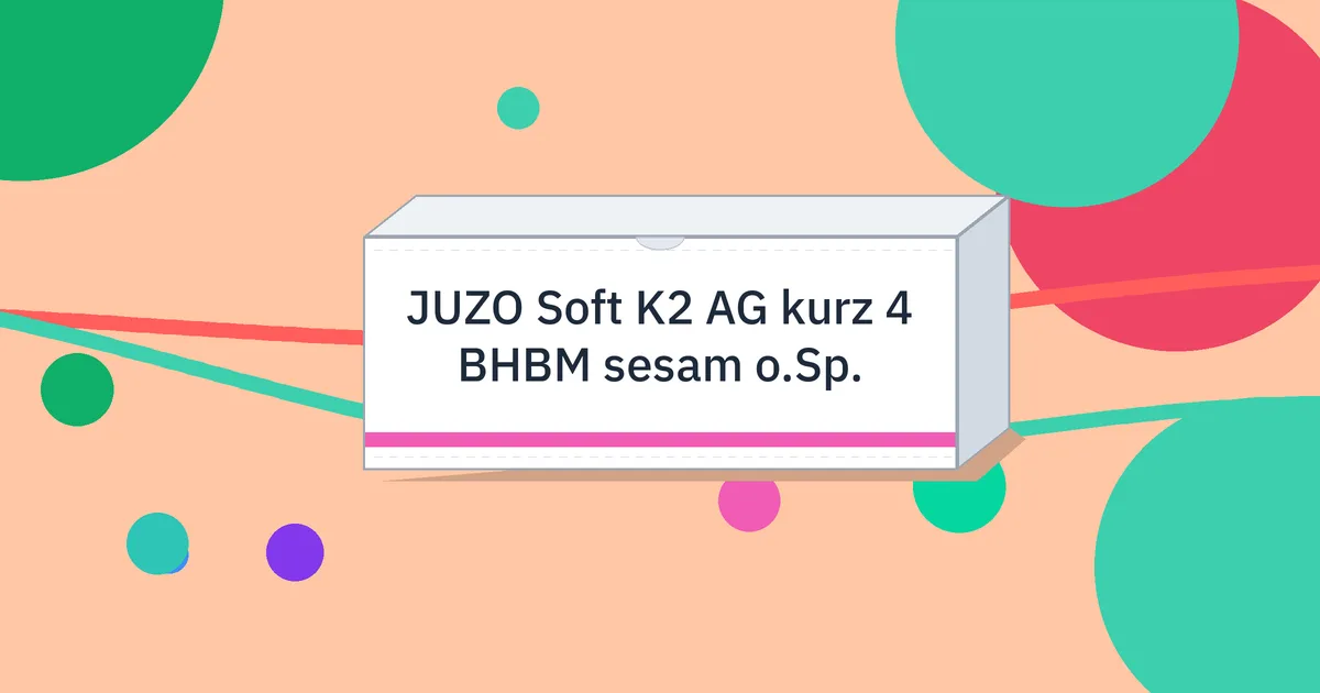 Symbolbild: Packung mit der Aufschrift JUZO Soft K2 AG kurz 4 BHBM sesam o.Sp. (PZN 14861556) – Verfügbarkeit und Bezug in Apotheken in Frankfurt am Main