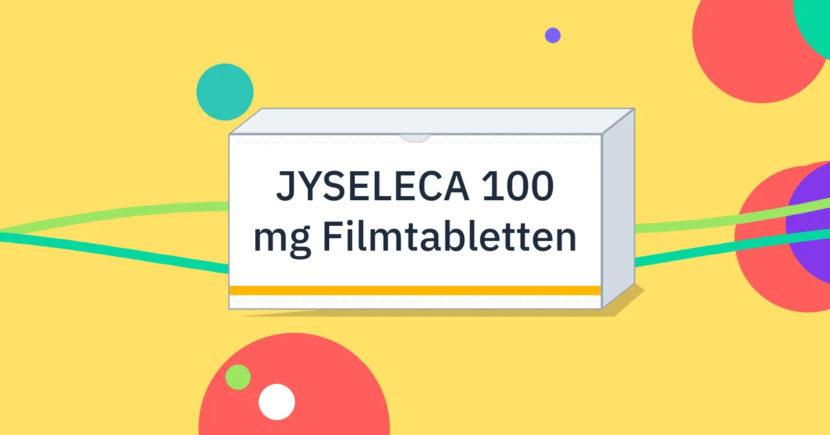 Symbolbild: Packung mit der Aufschrift JYSELECA 100 mg Filmtabletten (PZN 17397059) – Verfügbarkeit und Bezug in Apotheken in Frankfurt am Main