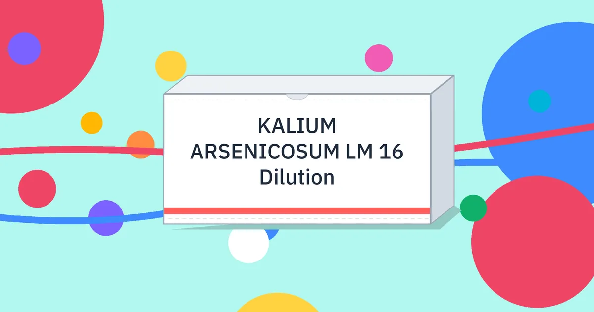 Symbolbild: Packung mit der Aufschrift KALIUM ARSENICOSUM LM 16 Dilution (PZN 12917057) – Verfügbarkeit und Bezug in Apotheken in Frankfurt am Main