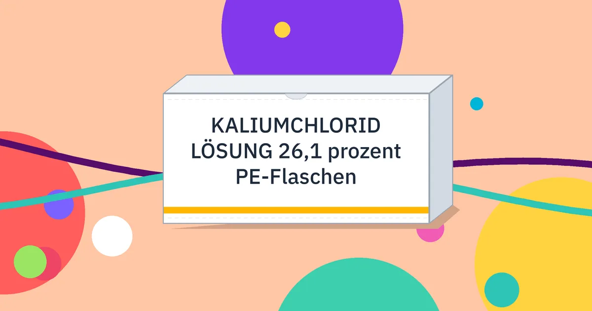Symbolbild: Packung mit der Aufschrift KALIUMCHLORID LÖSUNG 26,1 prozent PE-Flaschen (PZN 13906216) – Verfügbarkeit und Bezug in Apotheken in Frankfurt am Main