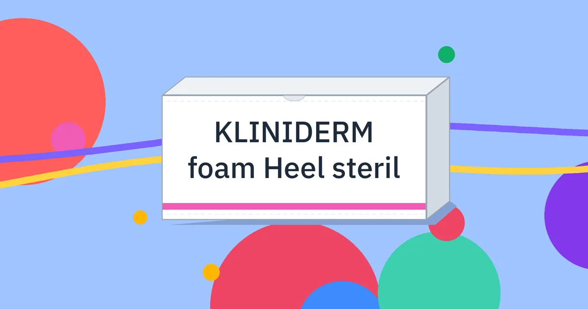 Symbolbild: Packung mit der Aufschrift KLINIDERM foam Heel steril (PZN 09517319) – Verfügbarkeit und Bezug in Apotheken in Frankfurt am Main
