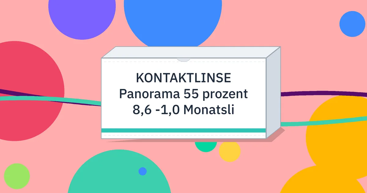 Symbolbild: Packung mit der Aufschrift KONTAKTLINSE Panorama 55 prozent 8,6 -1,0 Monatsli (PZN 00817623) – Verfügbarkeit und Bezug in Apotheken in Frankfurt am Main