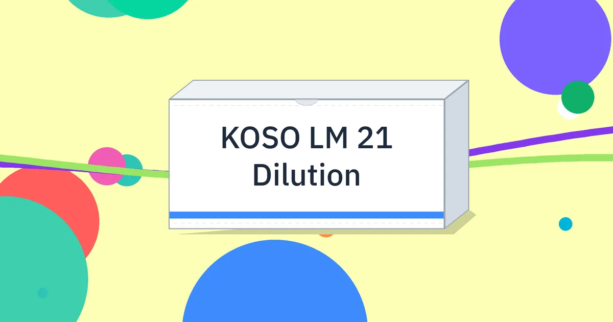 Symbolbild: Packung mit der Aufschrift KOSO LM 21 Dilution (PZN 13519991) – Verfügbarkeit und Bezug in Apotheken in Frankfurt am Main