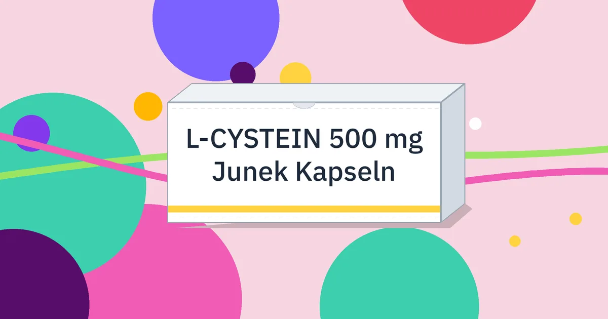 Symbolbild: Packung mit der Aufschrift L-CYSTEIN 500 mg Junek Kapseln (PZN 00132799) – Verfügbarkeit und Bezug in Apotheken in Frankfurt am Main
