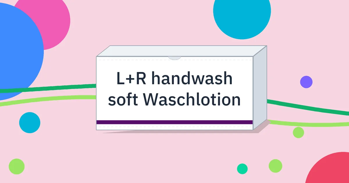 Symbolbild: Packung mit der Aufschrift L+R handwash soft Waschlotion (PZN 12557328) – Verfügbarkeit und Bezug in Apotheken in Frankfurt am Main