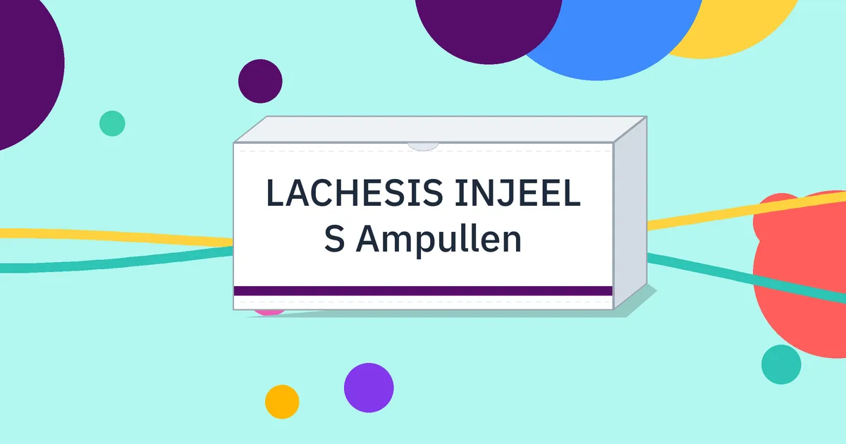 Symbolbild: Packung mit der Aufschrift LACHESIS INJEEL S Ampullen (PZN 04562918) – Verfügbarkeit und Bezug in Apotheken in Frankfurt am Main