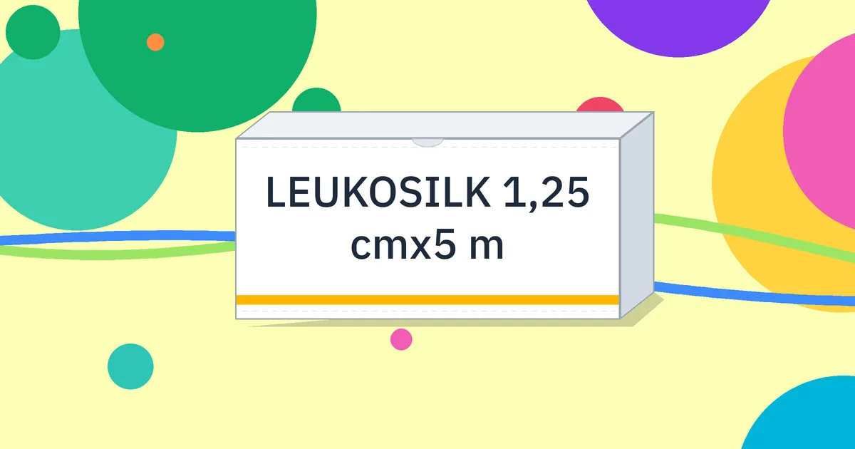 Symbolbild: Packung mit der Aufschrift LEUKOSILK 1,25 cmx5 m (PZN 19815012) – Verfügbarkeit und Bezug in Apotheken in Frankfurt am Main