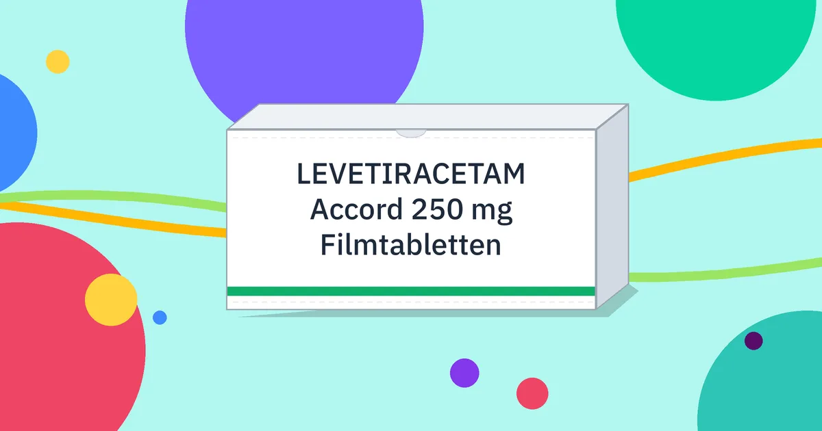 Symbolbild: Packung mit der Aufschrift LEVETIRACETAM Accord 250 mg Filmtabletten (PZN 11178758) – Verfügbarkeit und Bezug in Apotheken in Frankfurt am Main