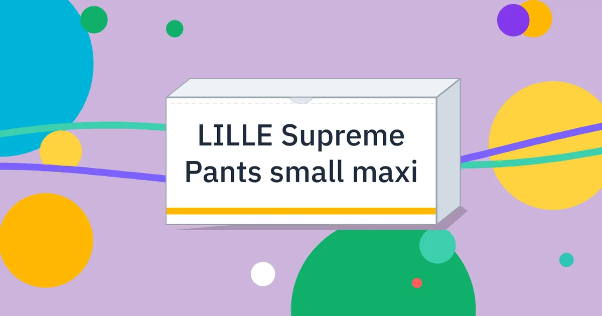 Symbolbild: Packung mit der Aufschrift LILLE Supreme Pants small maxi (PZN 10170795) – Verfügbarkeit und Bezug in Apotheken in Frankfurt am Main