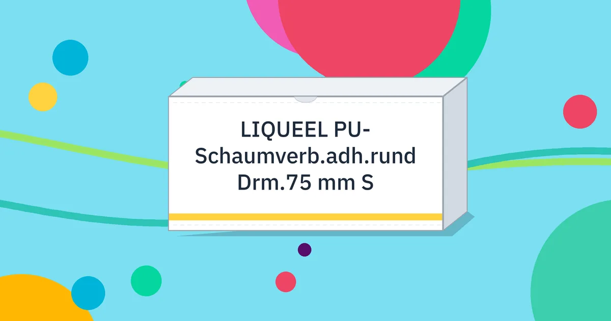 Symbolbild: Packung mit der Aufschrift LIQUEEL PU-Schaumverb.adh.rund Drm.75 mm S (PZN 19295624) – Verfügbarkeit und Bezug in Apotheken in Frankfurt am Main