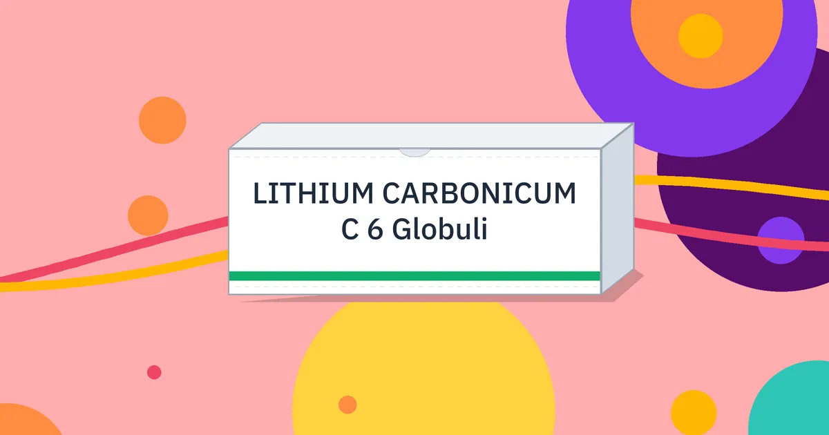 Symbolbild: Packung mit der Aufschrift LITHIUM CARBONICUM C 6 Globuli (PZN 19718881) – Verfügbarkeit und Bezug in Apotheken in Frankfurt am Main