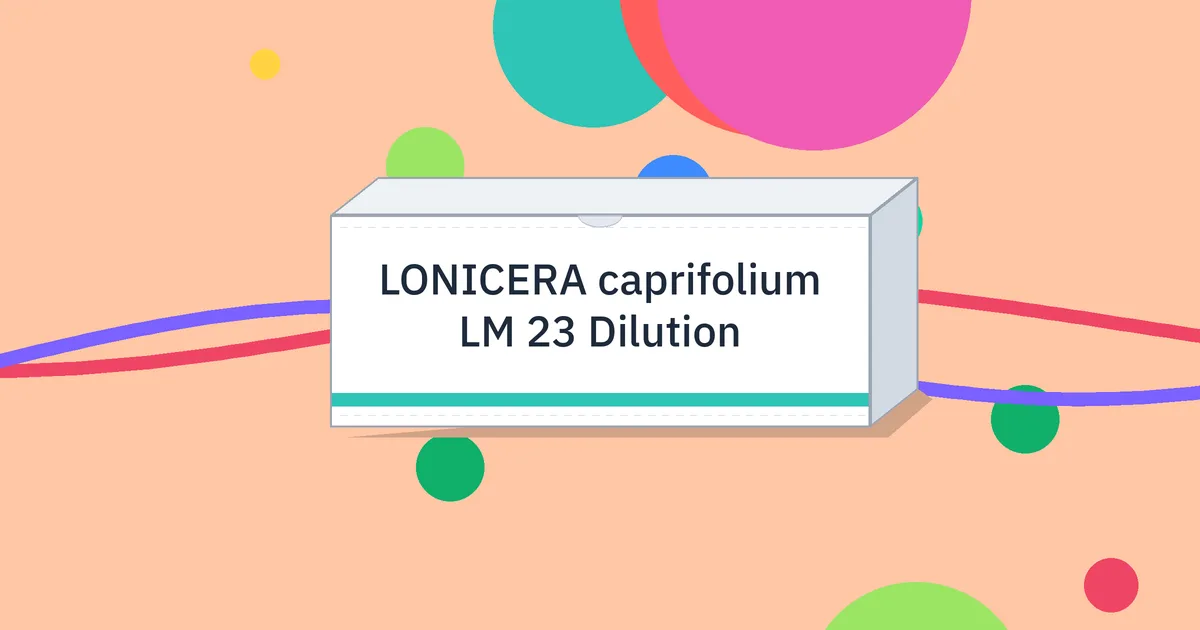 Symbolbild: Packung mit der Aufschrift LONICERA caprifolium LM 23 Dilution (PZN 13535820) – Verfügbarkeit und Bezug in Apotheken in Frankfurt am Main