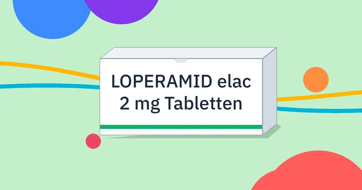 Symbolbild: Packung mit der Aufschrift LOPERAMID elac 2 mg Tabletten (PZN 00236464) – Verfügbarkeit und Bezug in Apotheken in Frankfurt am Main