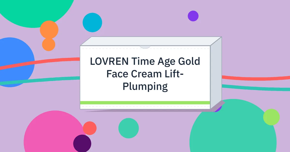 Symbolbild: Packung mit der Aufschrift LOVREN Time Age Gold Face Cream Lift-Plumping (PZN 19819257) – Verfügbarkeit und Bezug in Apotheken in Frankfurt am Main