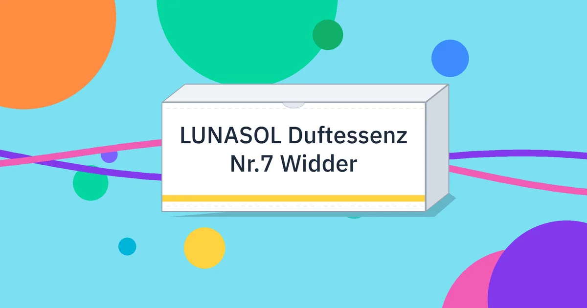 Symbolbild: Packung mit der Aufschrift LUNASOL Duftessenz Nr.7 Widder (PZN 20060441) – Verfügbarkeit und Bezug in Apotheken in Frankfurt am Main