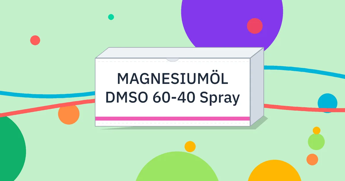 Symbolbild: Packung mit der Aufschrift MAGNESIUMÖL DMSO 60-40 Spray (PZN 19206514) – Verfügbarkeit und Bezug in Apotheken in Frankfurt am Main