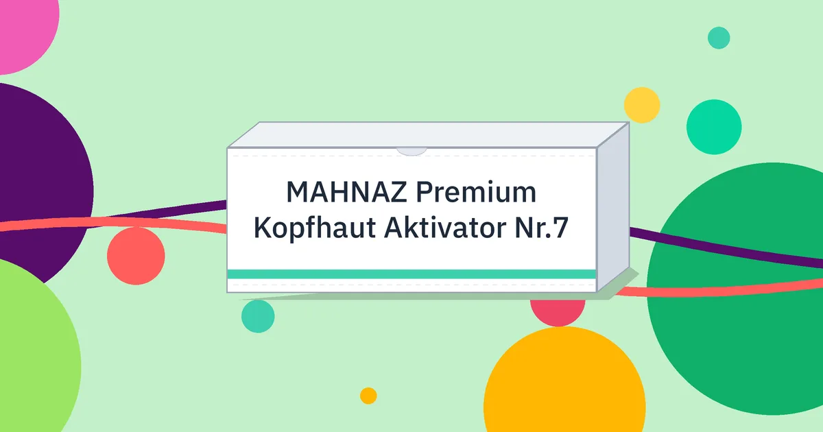 Symbolbild: Packung mit der Aufschrift MAHNAZ Premium Kopfhaut Aktivator Nr.7 (PZN 12469127) – Verfügbarkeit und Bezug in Apotheken in Frankfurt am Main